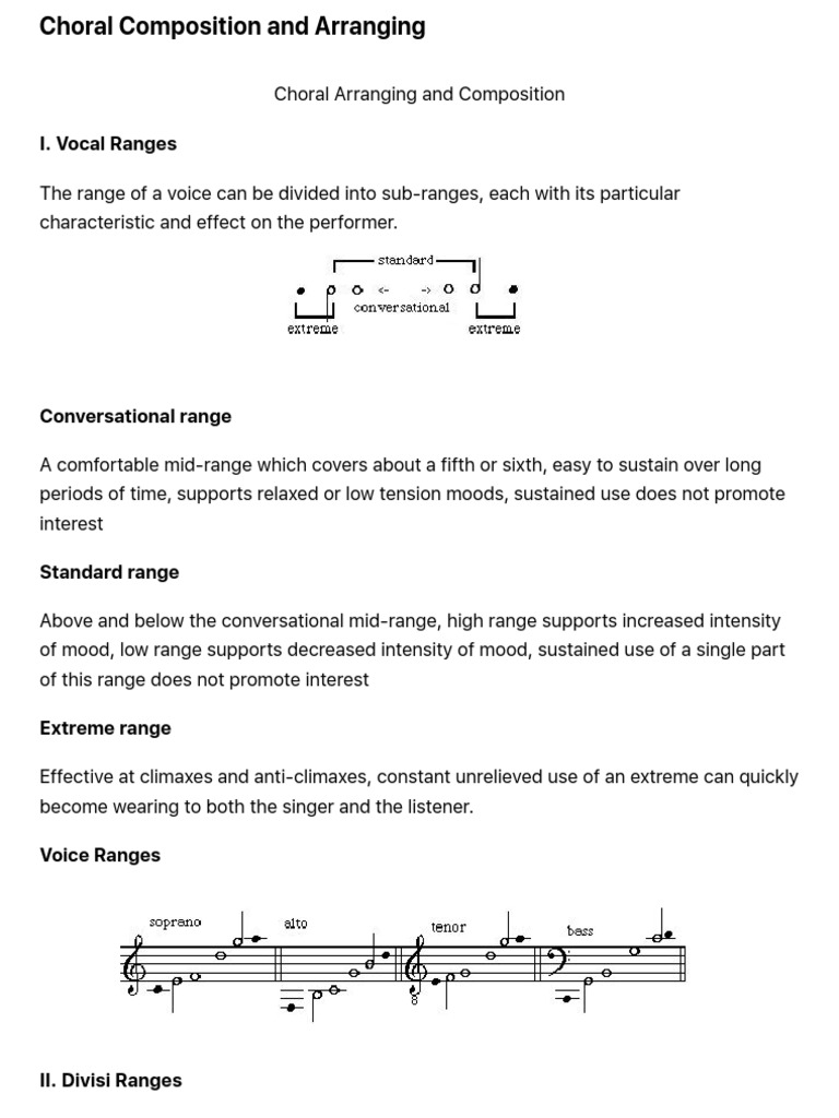 Choral Composition and Arranging | PDF | Singing | Music Theory