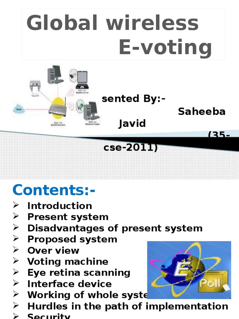 Global Wireless e - Voteing System | PDF | Electronic Voting | String (Computer Science)