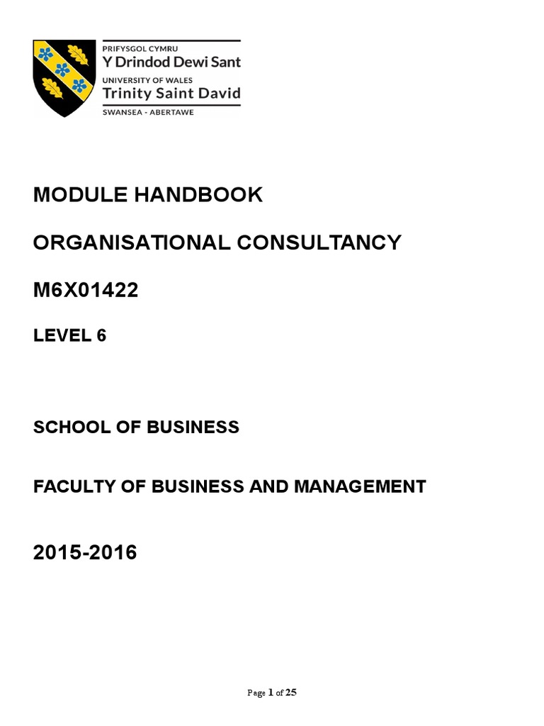 Organisational Consultancy Module | PDF | Competence (Human Resources) | Argument