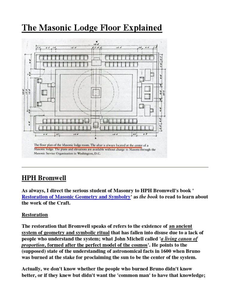 The Masonic Lodge Floor Explained | PDF | Freemasonry | Magic (Paranormal)