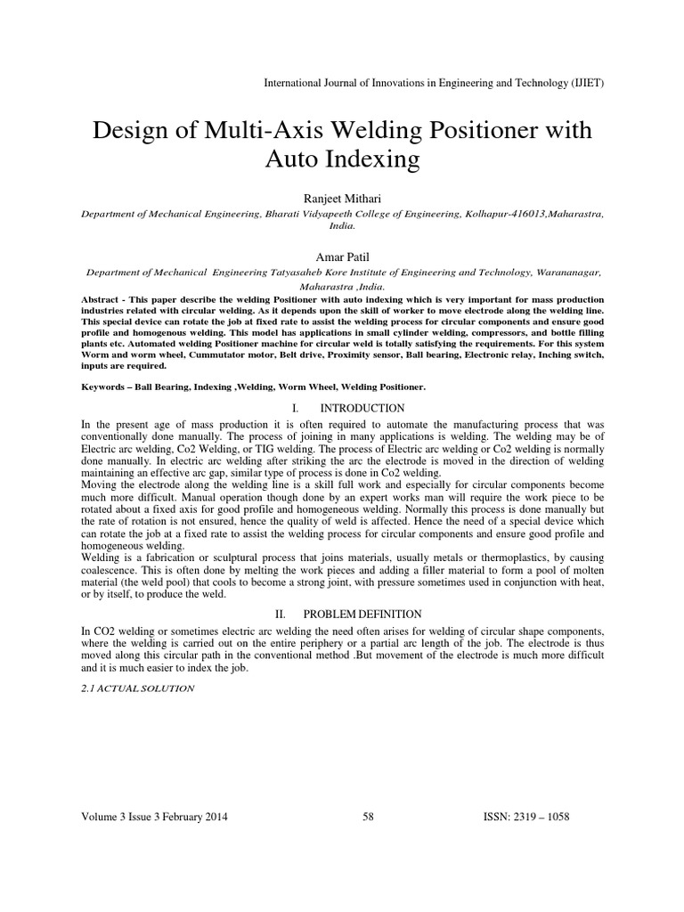 Multi-Axis Welding Positioner Design | PDF | Belt (Mechanical) | Welding