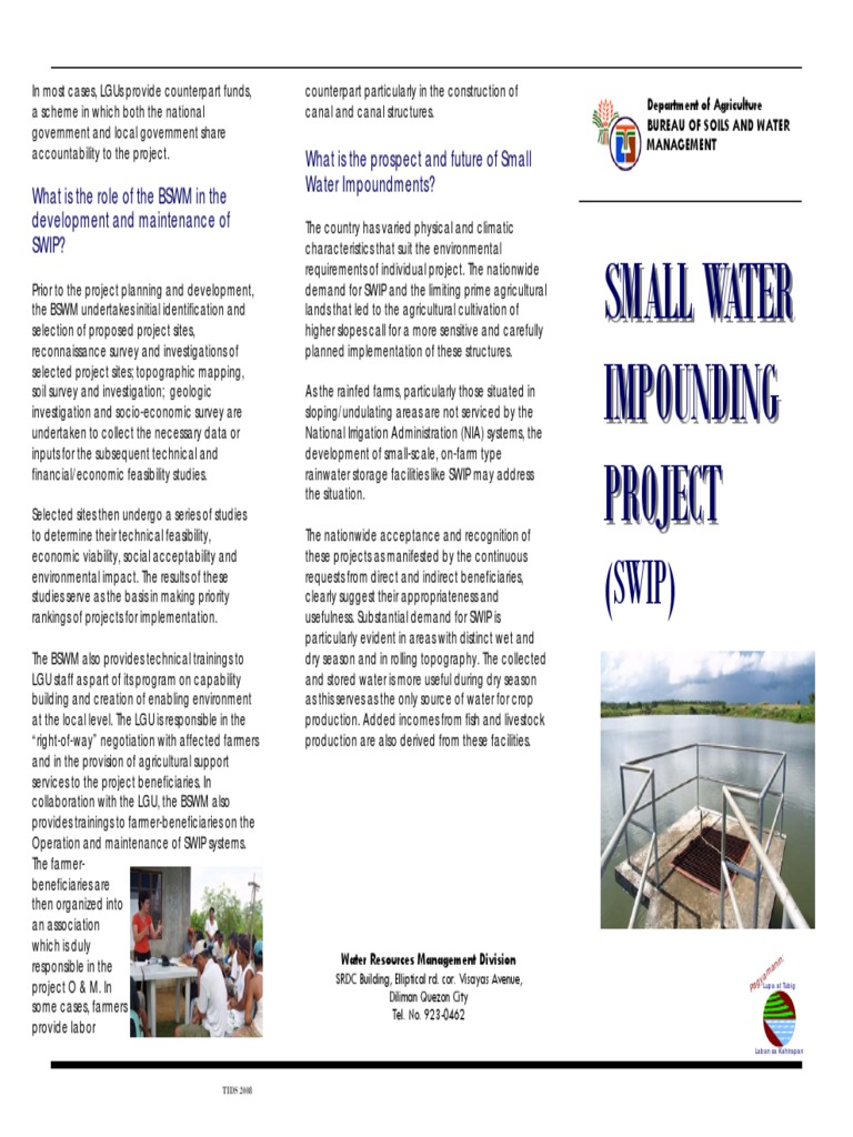 Small Water Impounding Project (SWIP) | PDF | Water Resources | Water ...