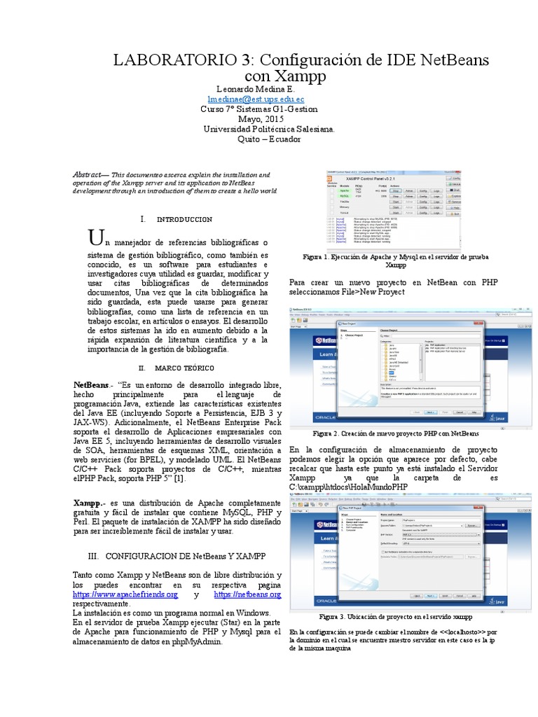 Guía de NetBeans y XAMPP para PHP | PDF | Frijoles Netos | Aplicaciones y software