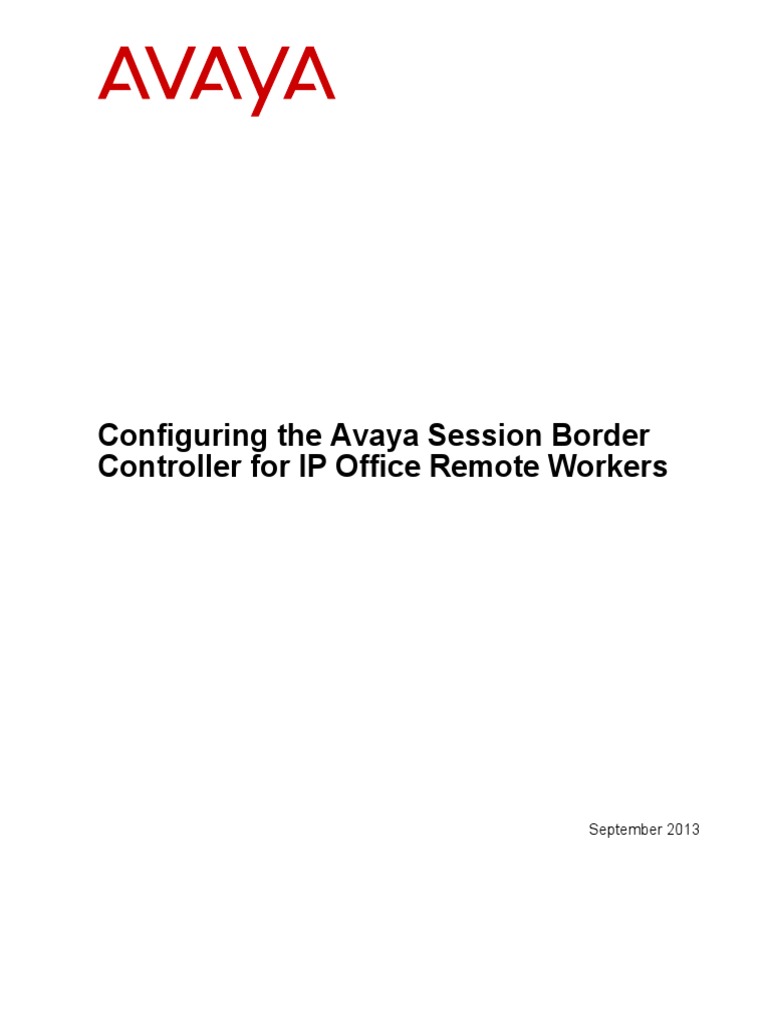 Configuring The SBC For Ip Office Remote Worker | PDF | Port (Computer ...