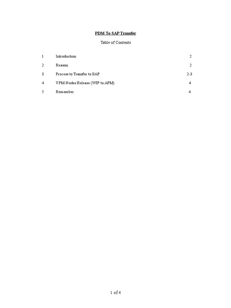PDM to SAP Transfer Guide | PDF | Product Lifecycle | Computing