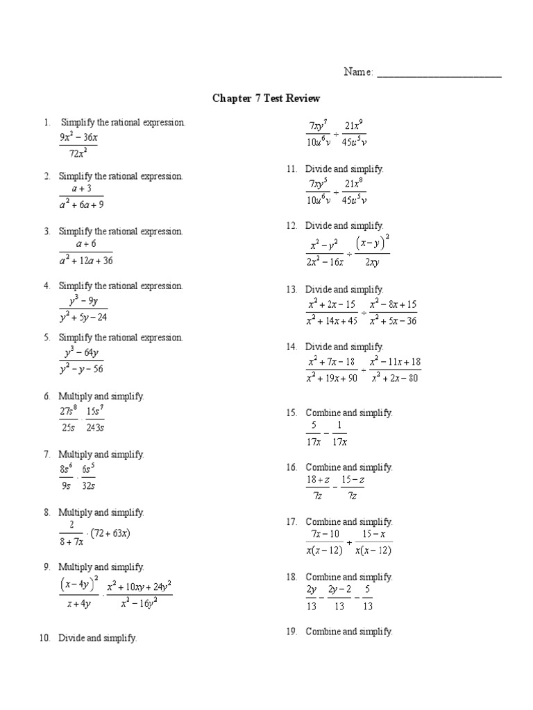 Chapter 7 Test Review | PDF