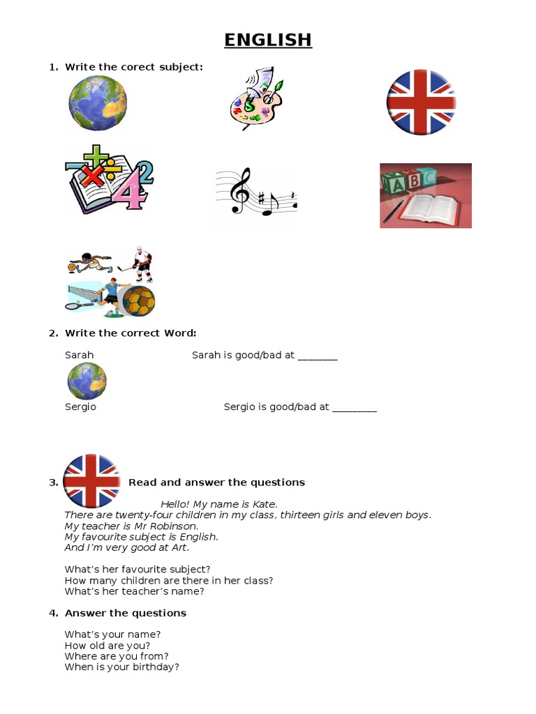 English Class Activities and Questions | PDF