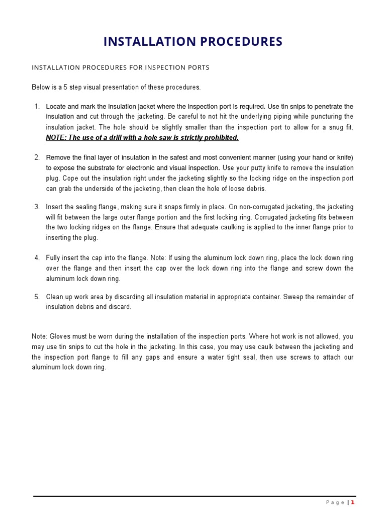 CML Port Installation Procedure | PDF