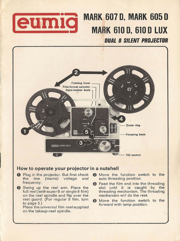 Eumig Dual-8 Projectors Manual PDF | PDF | Ac Power Plugs And Sockets | Mains Electricity