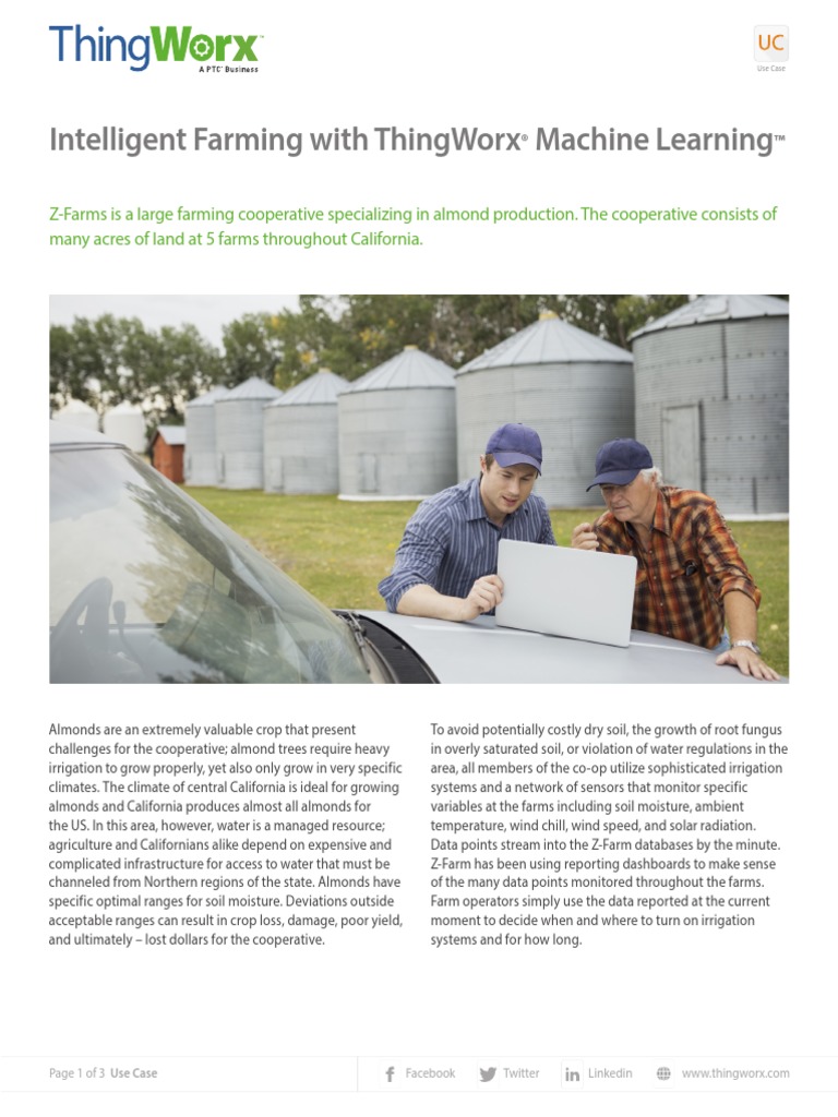 Intelligent Farming With ThingWorx Machine Learning | PDF | Irrigation ...