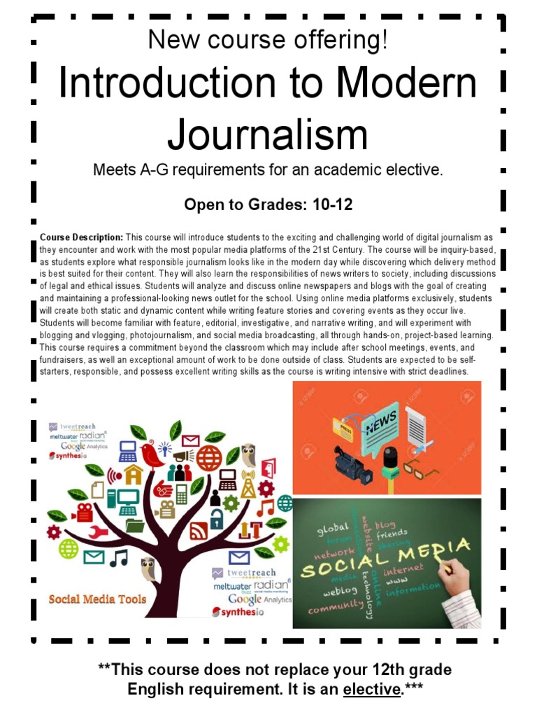 Intro To Modern Journalism | PDF