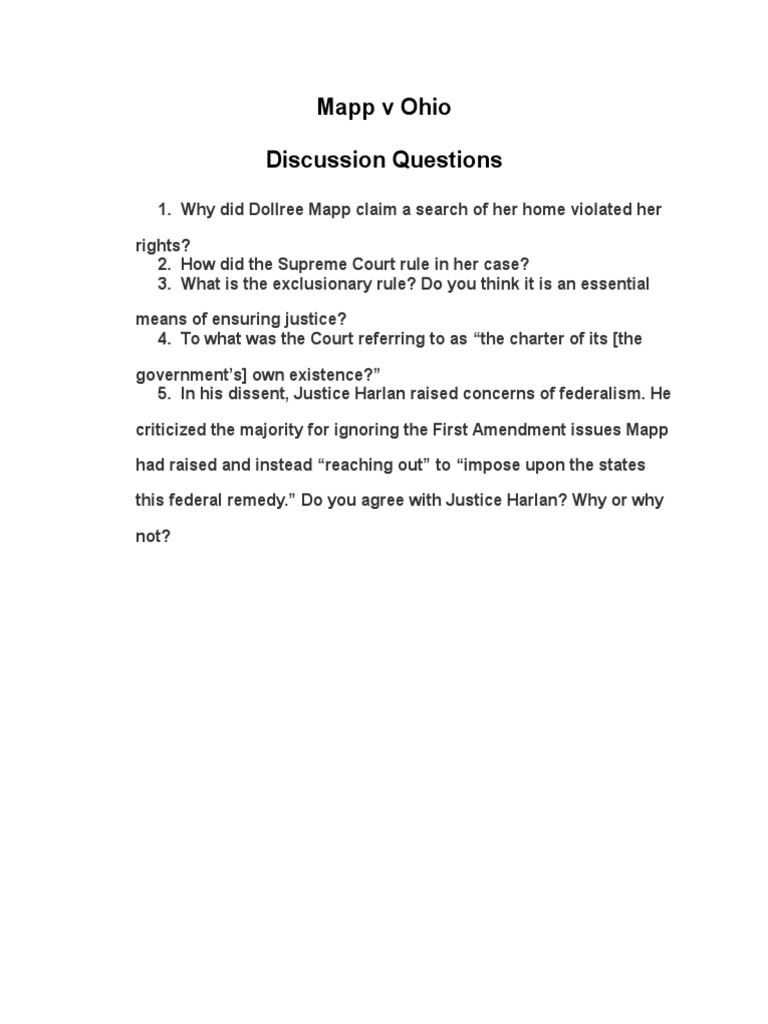 Mapp v. Ohio: Exclusionary Rule Insights | PDF