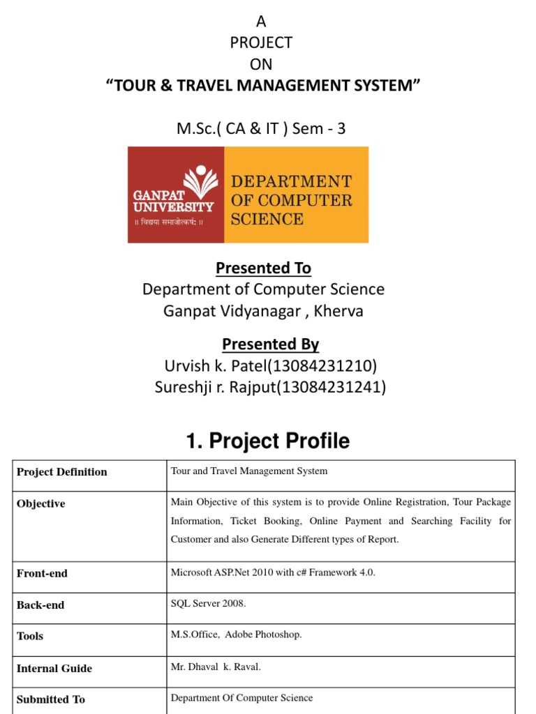 Tour & Travel Management System Project | PDF | Operating System ...