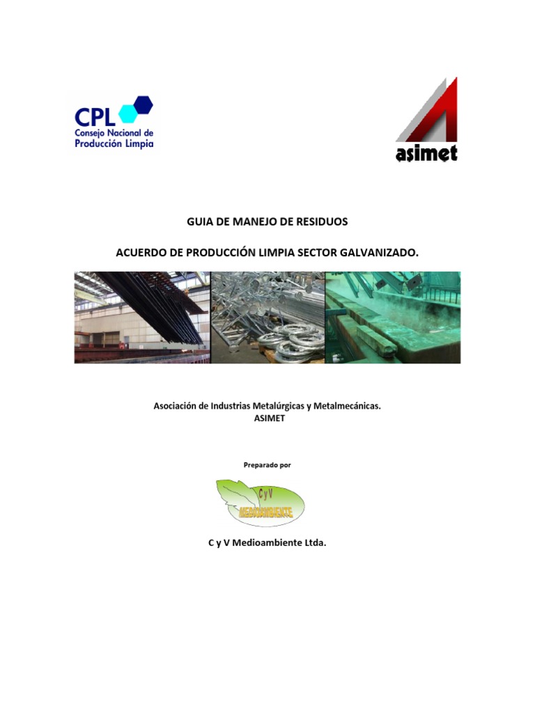 Guia Manejo de Residuos APL Galvanizado | PDF | Residuos | Aluminio Guia Manejo de Residuos APL Galvanizado | PDF | Residuos | Aluminio