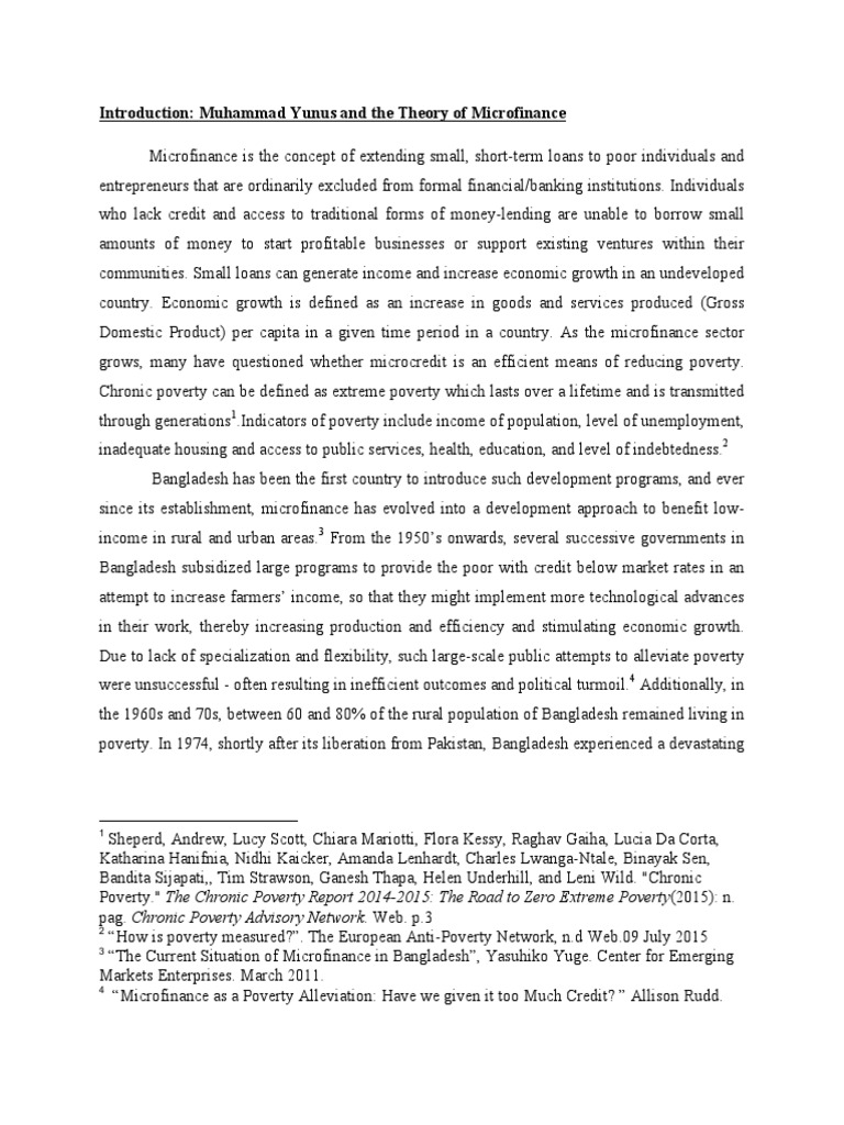 Theory of Microfinance | PDF | Microcredit | Microfinance