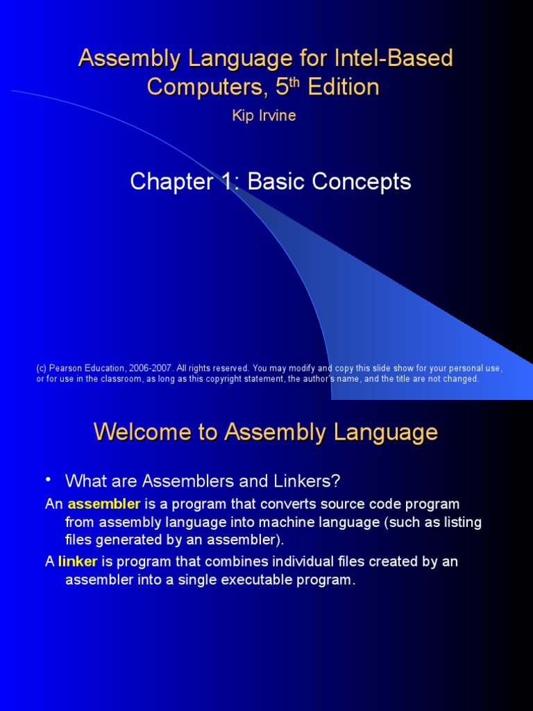 Assembly Language For Intel-Based Computers, 5 Edition | PDF | Assembly Language | Bit