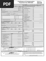 Bir Form 2316 | PDF | Taxes | Employment