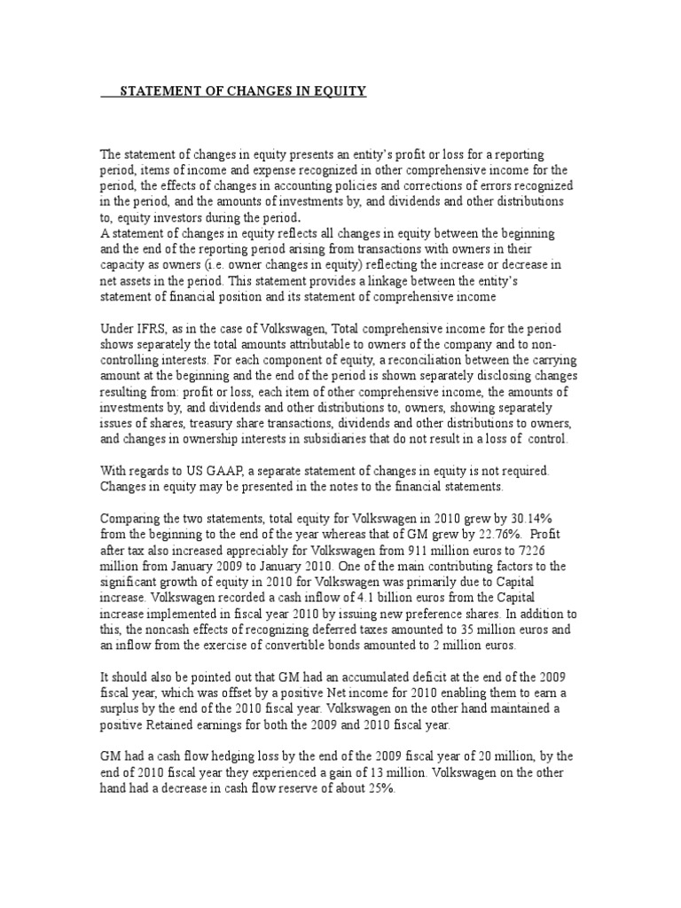 Statement of Changes in Equity | PDF | Retained Earnings | Income Statement