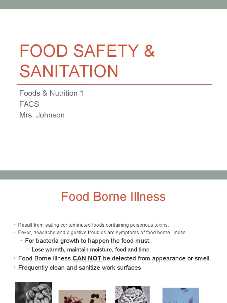 Safety and Sanitation and Kitchen Management 2 | PDF | Foodborne ...