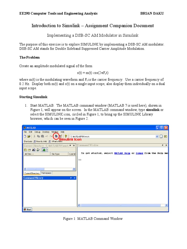 Simulink Am Modulator Model Pdf Modulation Parameter Computer Programming 