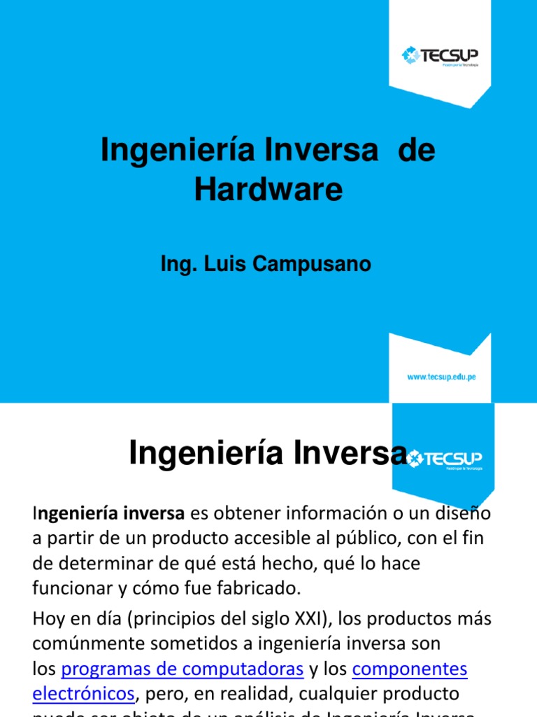Ingenieria Inversa | Ciencia y Tecnología | Ingeniería