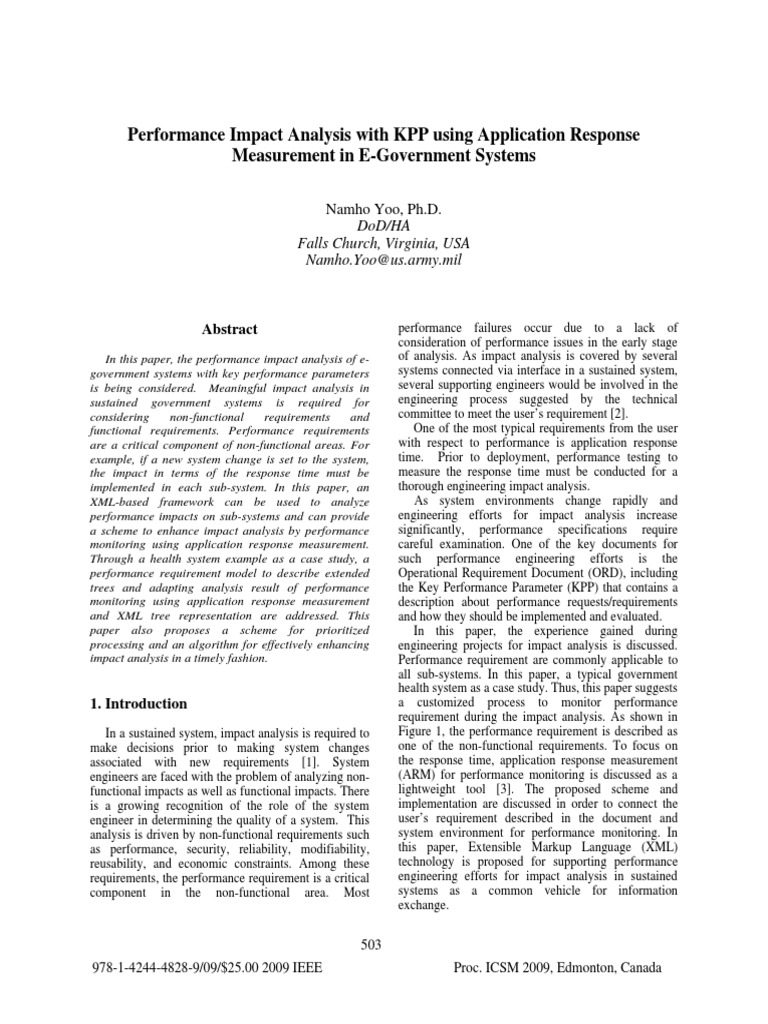 Performance Impact Analysis With KPP Using Application Response ...