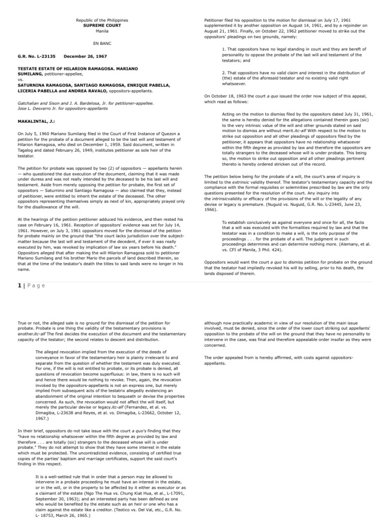 Spec Pro | PDF | Will And Testament | Probate