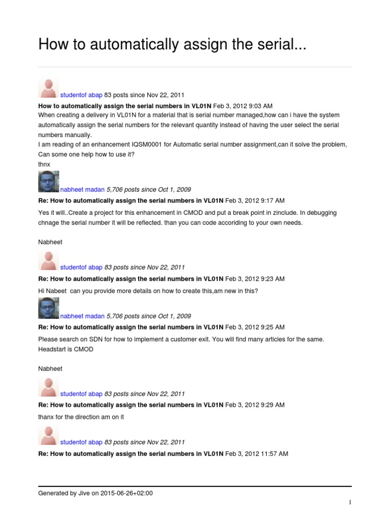 SAP - How To Upload Serial Number | PDF | Computer Engineering | Areas ...