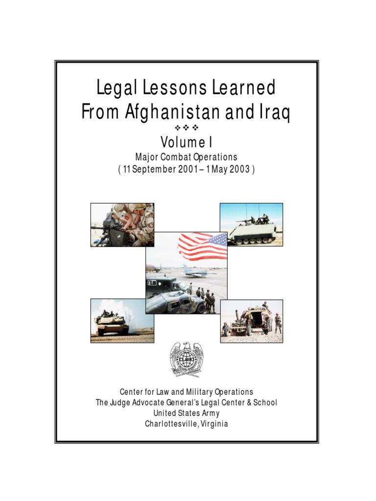 Legal Lessons Learned - Vol I | PDF | War On Terror | United States ...