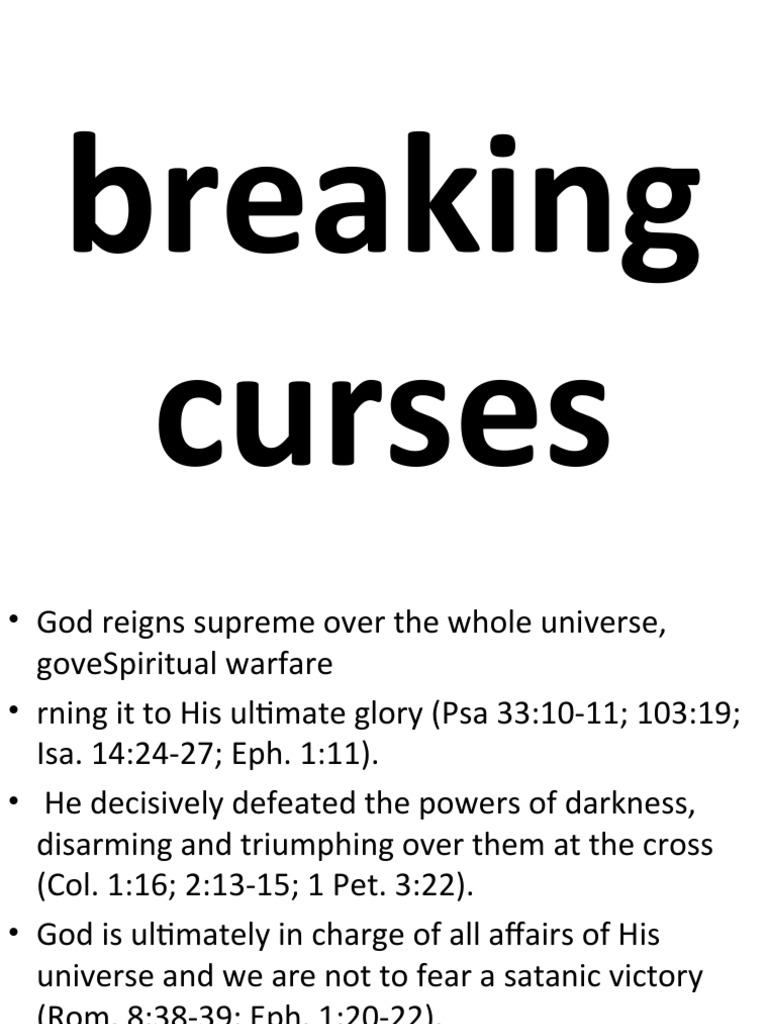Breaking Curses | PDF | Bible Content | Jesus