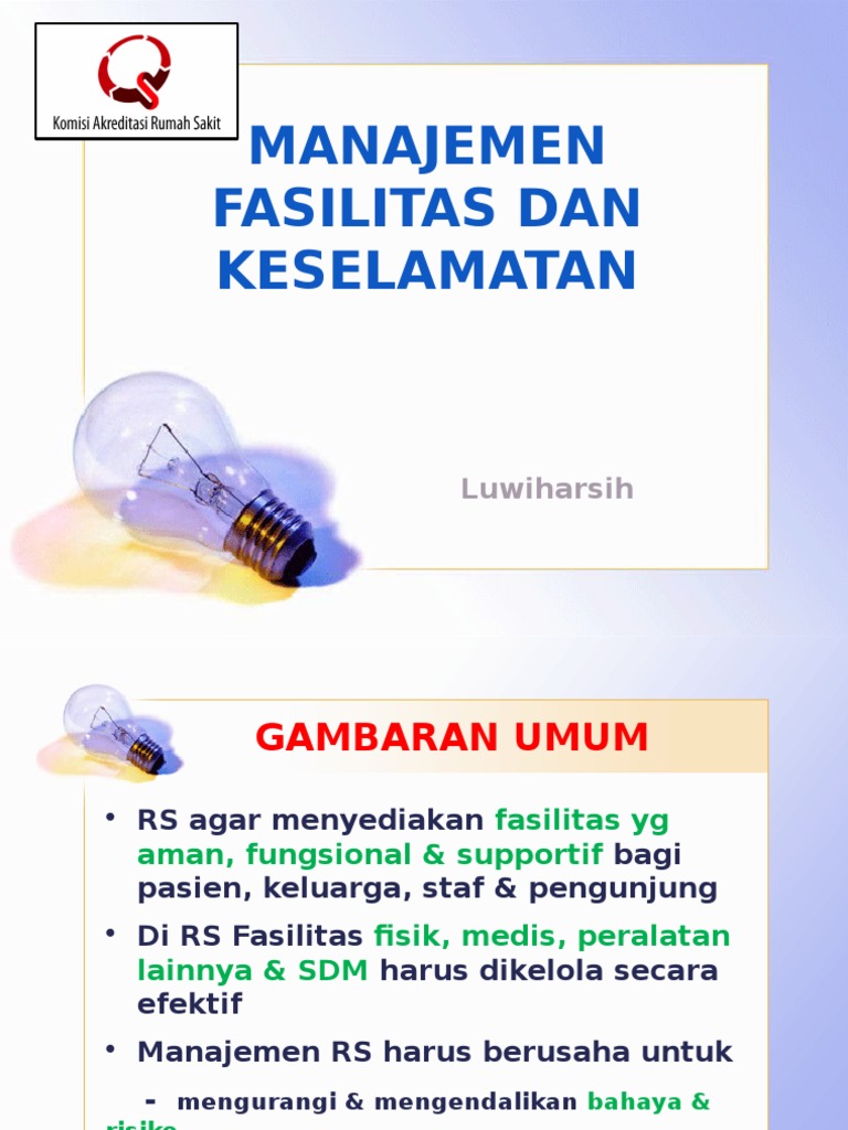 Manajemen Fasilitas Dan Keselamatan RS MFK