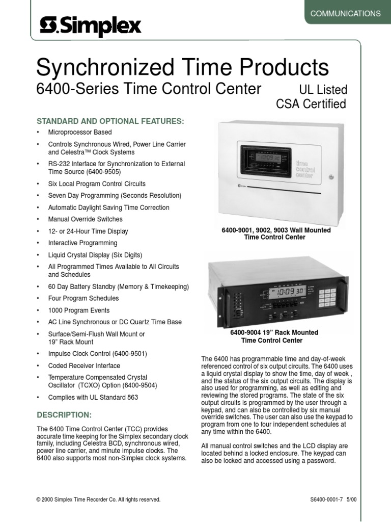 S6400 0001 | PDF | Clock | Switch