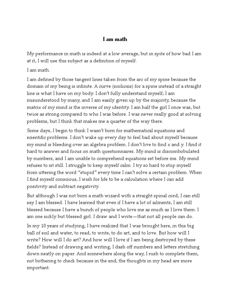 I Am Math | PDF | Algebra | Teaching Mathematics