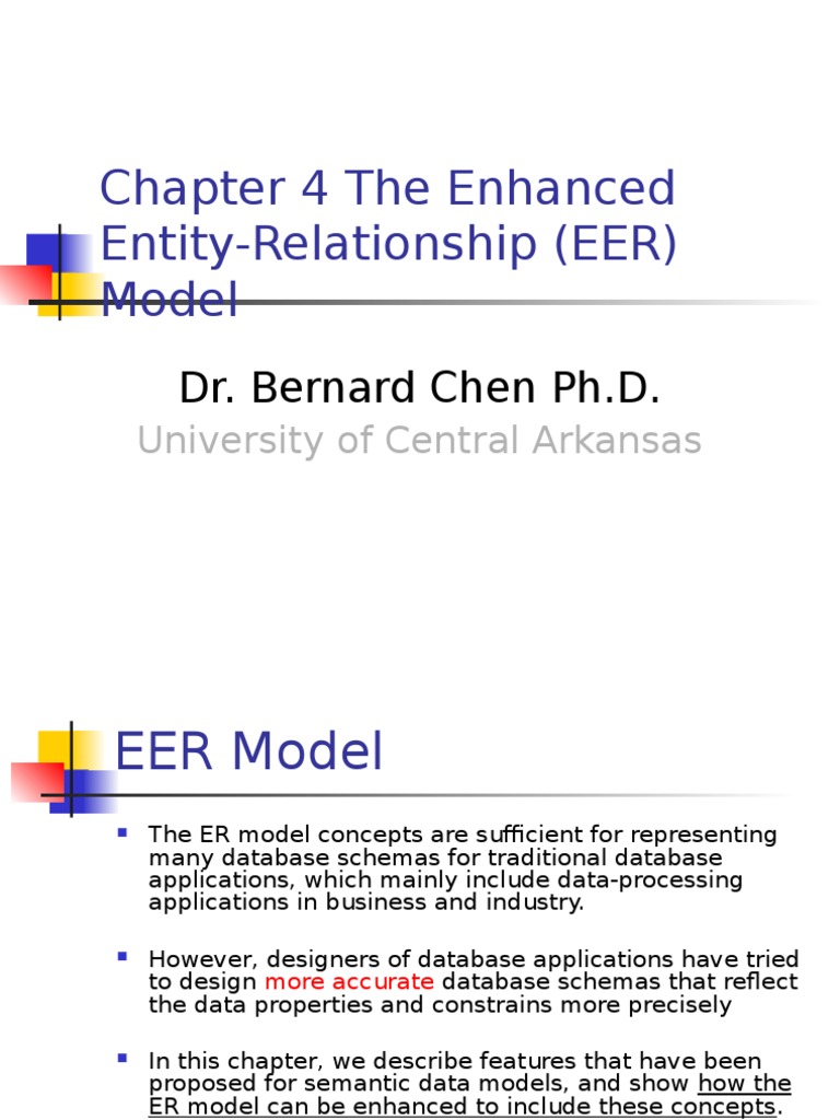 The Enhanced Entity Relationship Eer Model Pdf Inheritance
