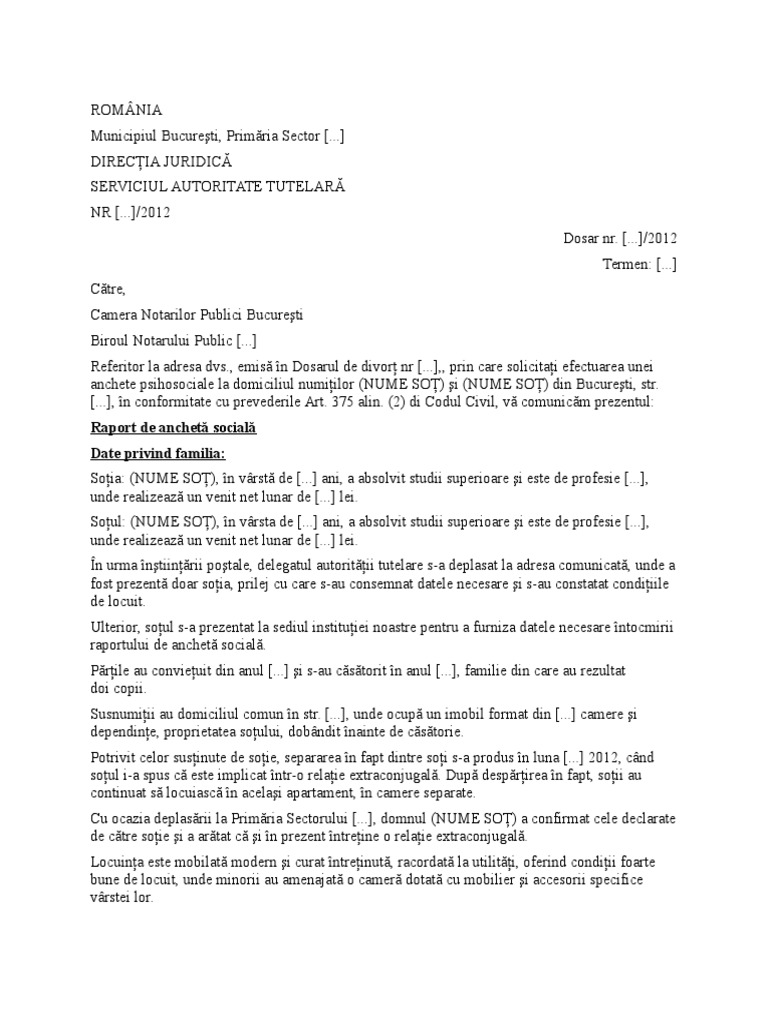 Model Ancheta Sociala | PDF