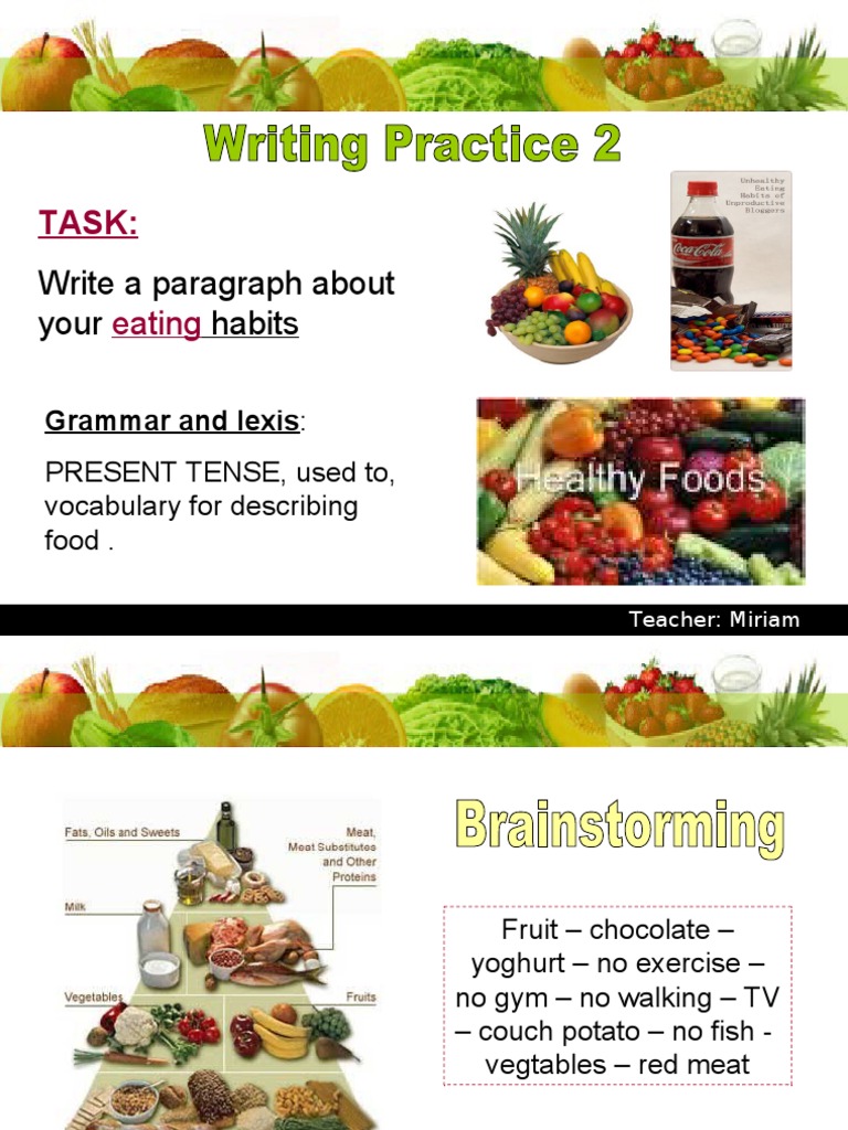 Eating Habits Writing | PDF | Self-Improvement | Wellness
