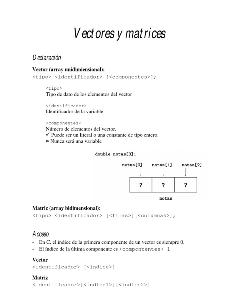 vectores | Estructura de datos de matriz | Informática teórica