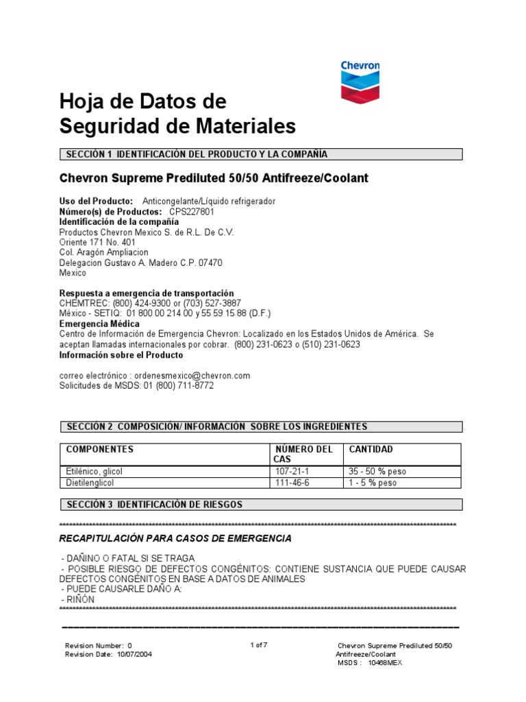 Hoja de Seguridad Kluber Structovis | Descargar gratis PDF | Toxicidad ...
