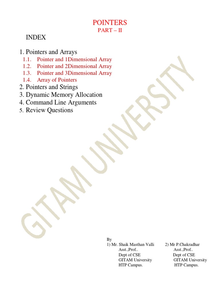 C - Pointers Concepts | Download Free PDF | Array Data Structure | Pointer (Computer Programming)