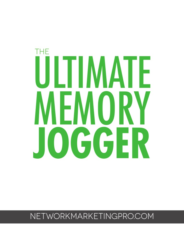 The Ultimate Memory Jogger | PDF | Multi Level Marketing | Business