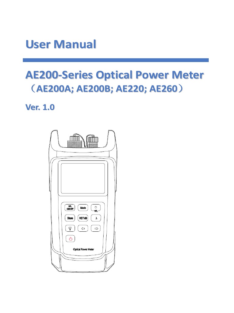 AE200 Manual Ver 1.0 | Calibration | Electronics