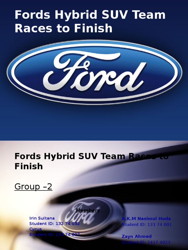 Ford Presentation Pptx Ford Motor Company Hybrid Vehicle