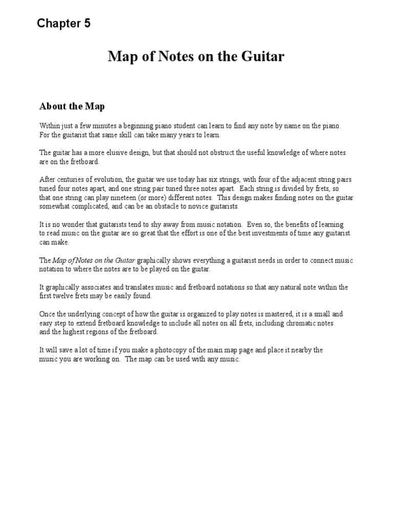 The Map of Notes on the Guitar: A Graphical Guide to Connecting Music ...