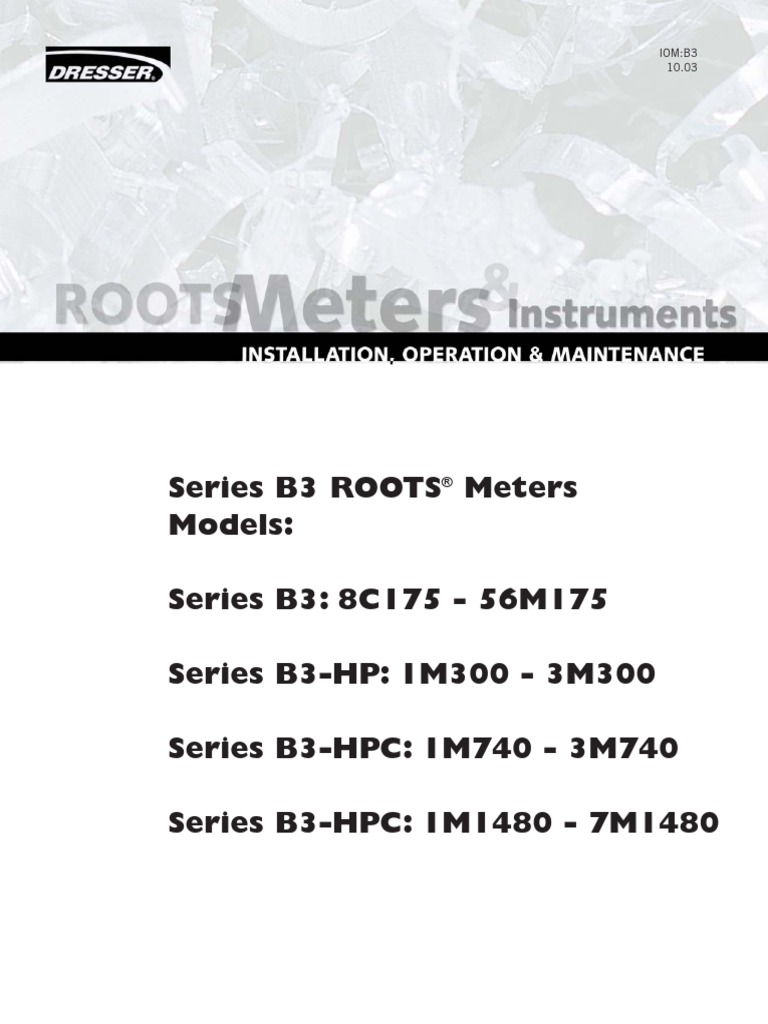 Installation Dresser Meter | PDF | Valve | Bearing (Mechanical)