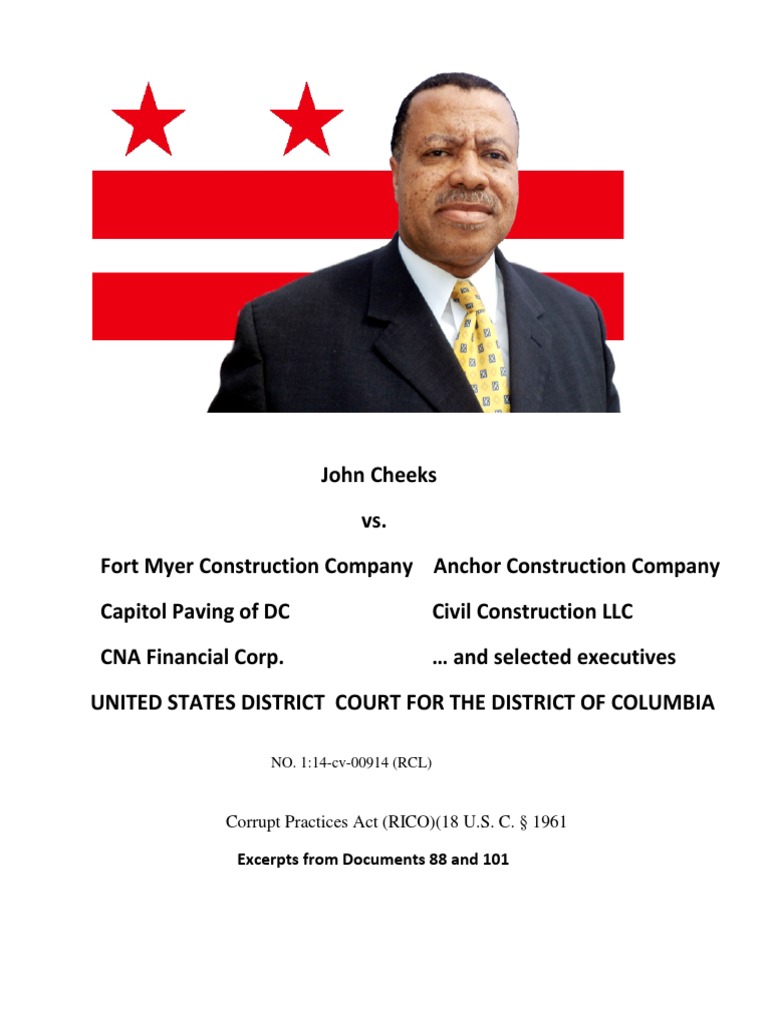 PENDING RICO CASE Part 1 Pages 1-100 Cheeks V Fort Myer | PDF ...