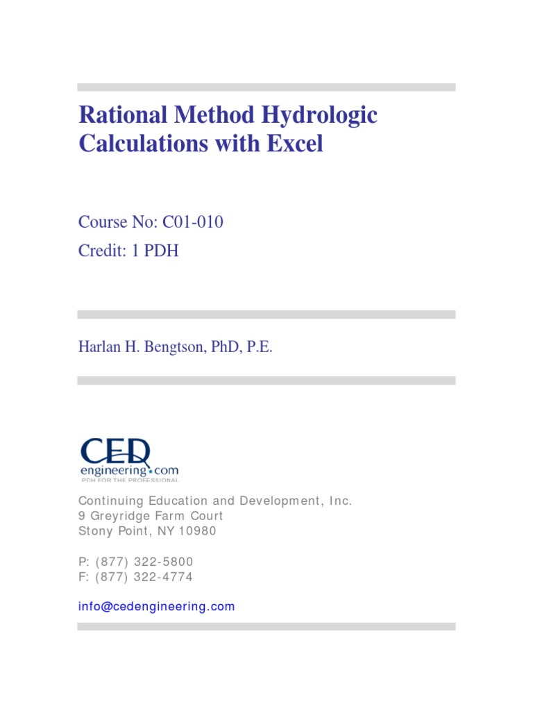 Rational Method With Excel | PDF | Science & Mathematics