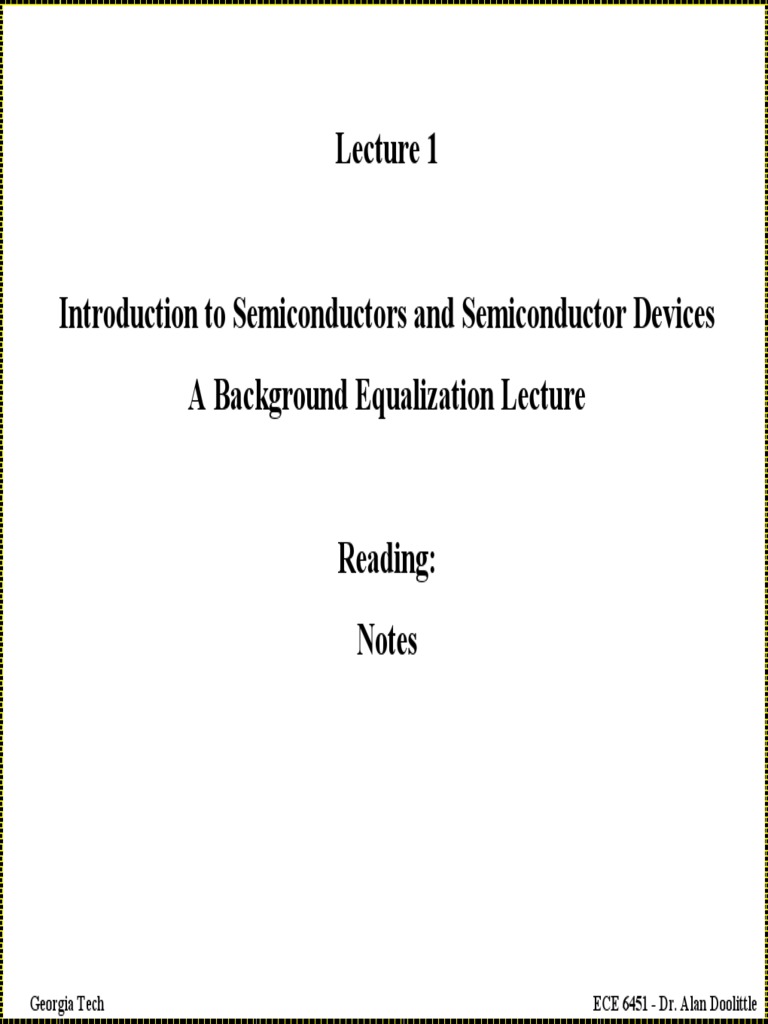 Introduction To Semiconductors and Semiconductor Devices | PDF | Epitaxy | Transistor