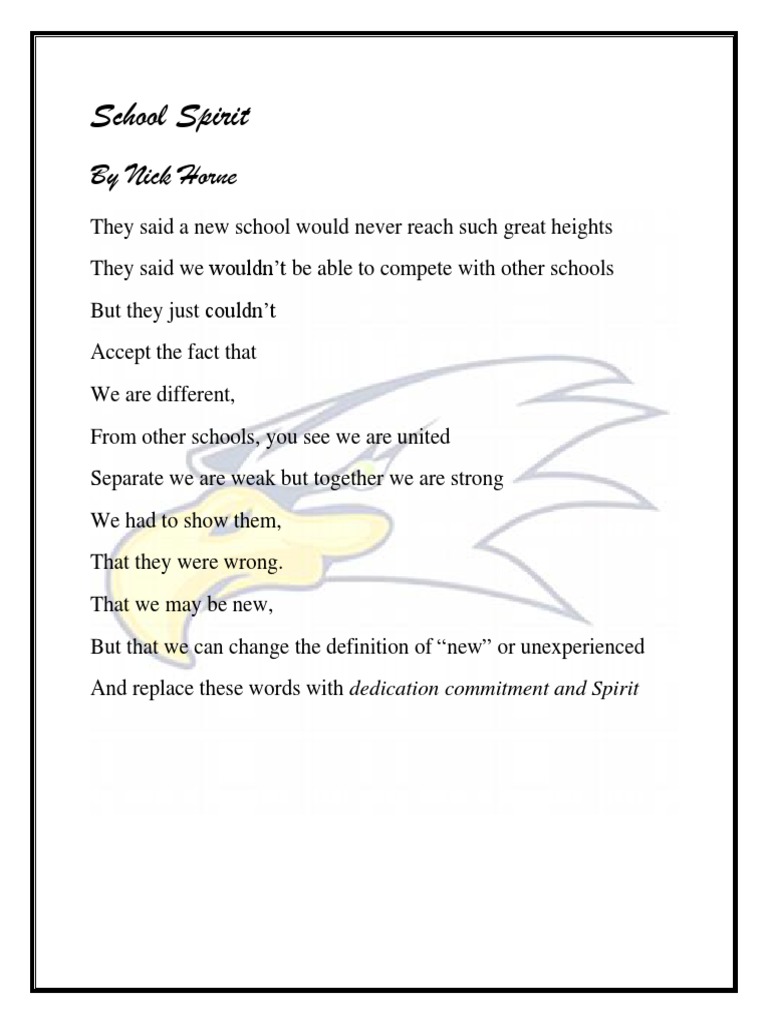 Celebrating School Spirit and Unity | PDF