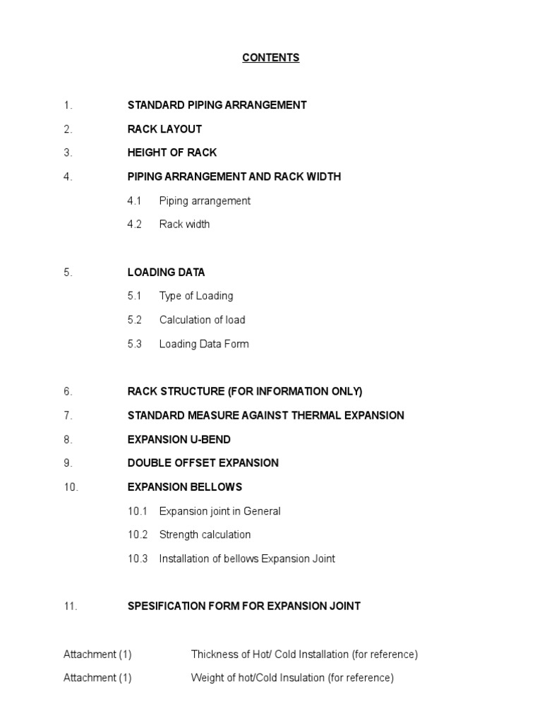 Pipe Rack Design and Calculation Guide | PDF | Chemical Engineering ...