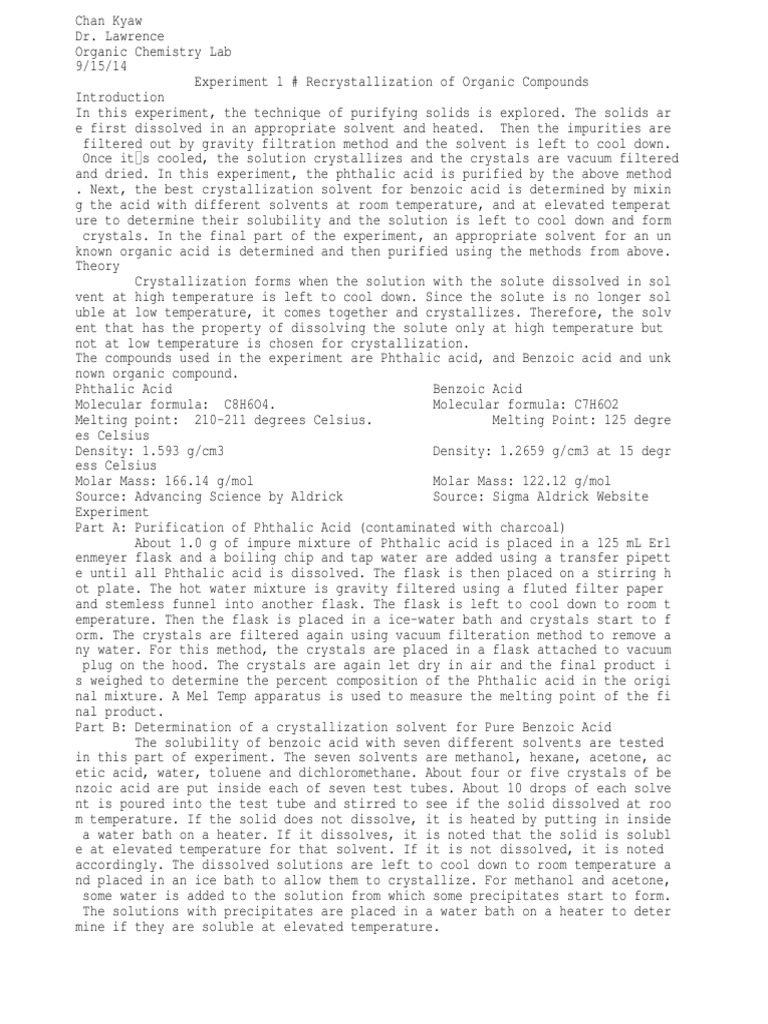 Lab Report | Download Free PDF | Solubility | Solution